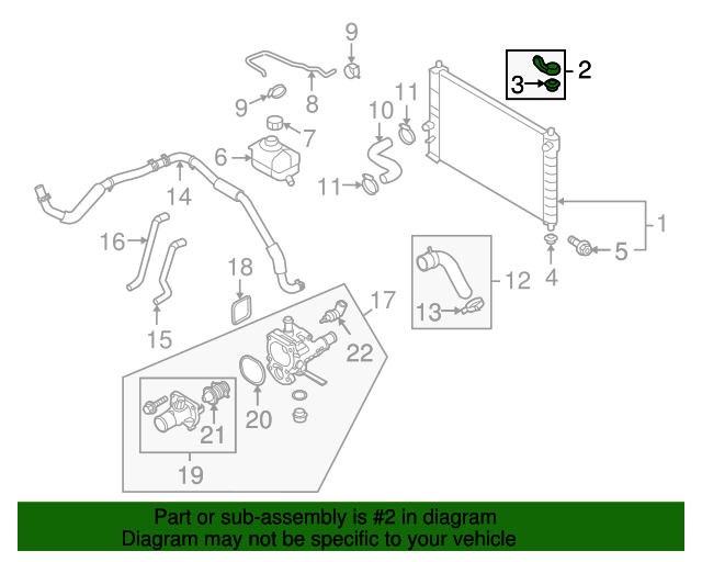 2007-2011 GM Radiator Assembly Upper Bracket - Passenger Side (RH ...