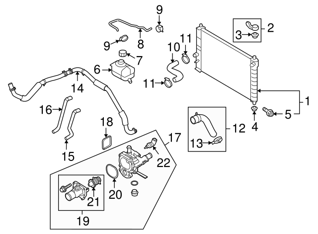 2009-2011 GM Thermostat Housing 25199826 | GM Parts Center
