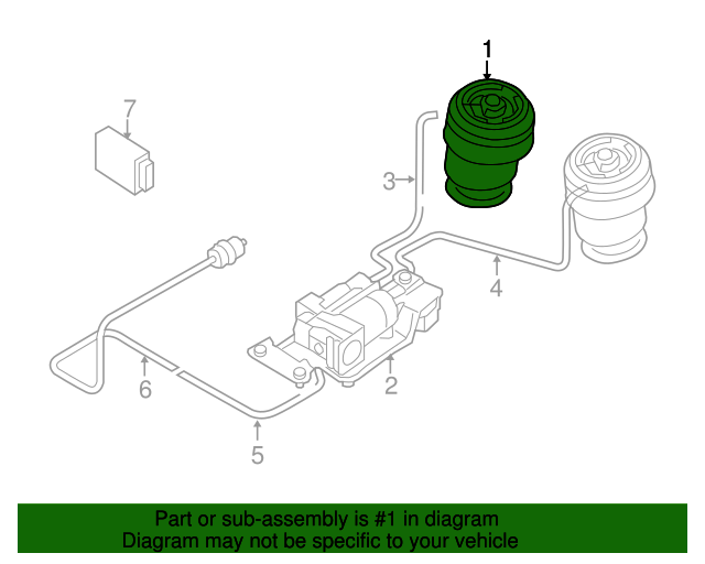 37126790083 - 2010-2014 BMW X5 & X6 Air Spring Shock Chamber Assembly ...