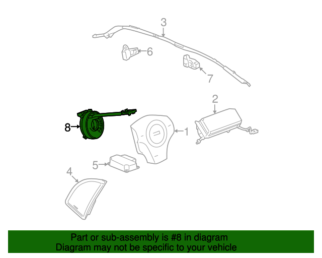 20940370 - Steering Wheel Airbag Coil 2005-2012 GM | AutoNationParts.com
