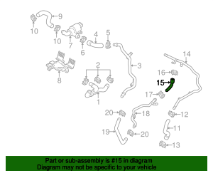 4H0-121-445-A - By-Pass Hose 2011-2012 Audi A8 Quattro | Audi OEM Parts