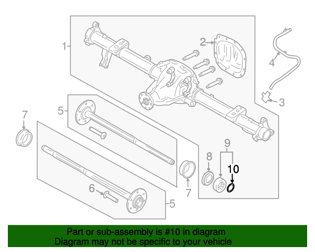 Genuine OEM Ford Part - Outer Seal E5TZ-4A332-A | Genuine OEM Ford ...