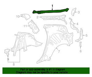 2016-2019 Chevrolet Volt Quarter Panel Gutter 84332105 | GMPartsDirect.com