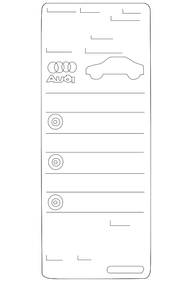 2016-2017 Audi A7 Quattro Tire Info Label 4G8-010-502-DS | Audi USA Parts