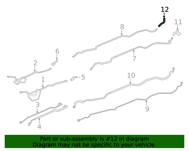 2020-2023 Toyota Highlander Heater Hose 87245-0E600 | Toyota Parts Center