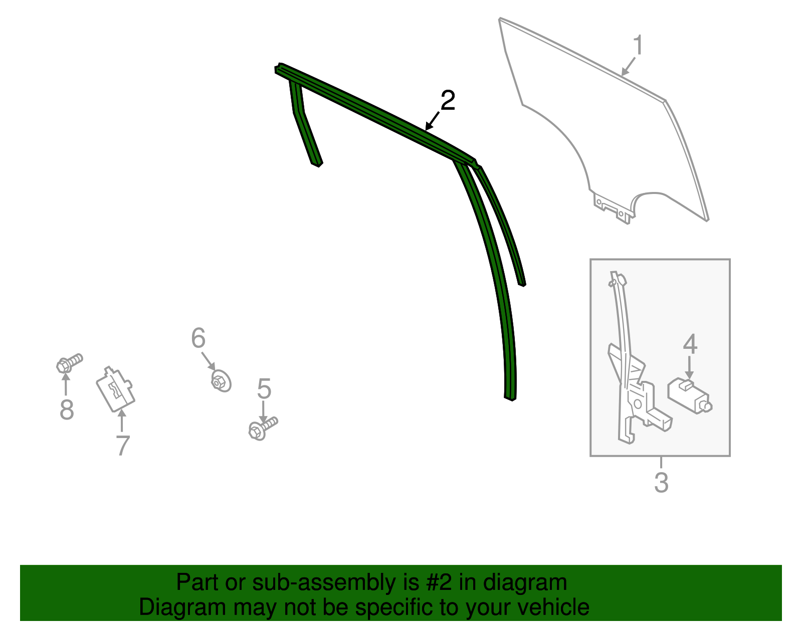 2013-2018 Ford C-Max Window Channel AM5Z-5825767-B | Retail Performance ...