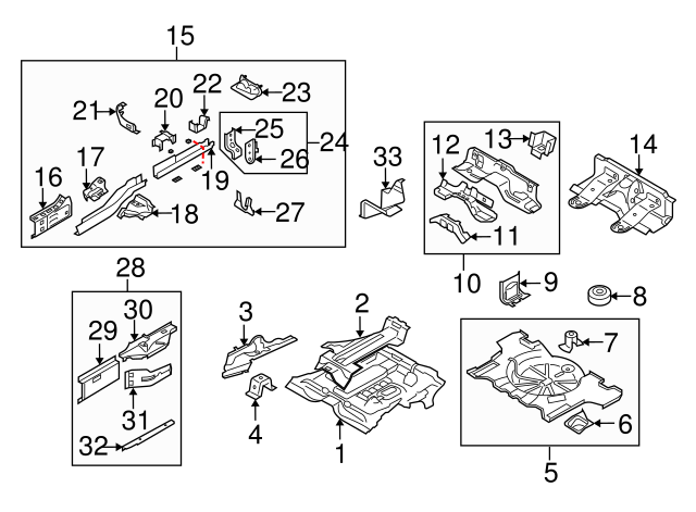 2004-2015 Mazda Rear Bracket BP4K-53-84XB | RealMazdaParts.com