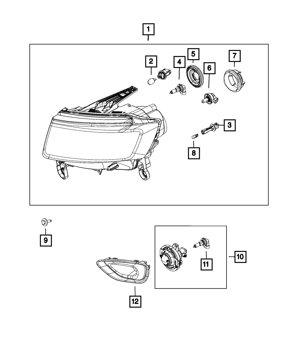 2014-2022 Jeep OEM NEW 2013-2019 Mopar Jeep Grand Cherokee Headlamp ...