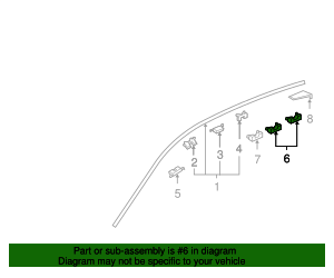 2007-2018 Acura RDX Drip Molding Retainer Clip 91572-STK-A01 | OEM ...