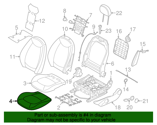52-10-9-810-228 - Cushion Cover - 2013-2016 Mini Cooper Paceman ...