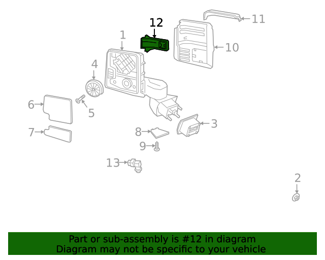 2020 Chevrolet Silverado 1500 Lamp 84468927 | GMPartsDirect.com