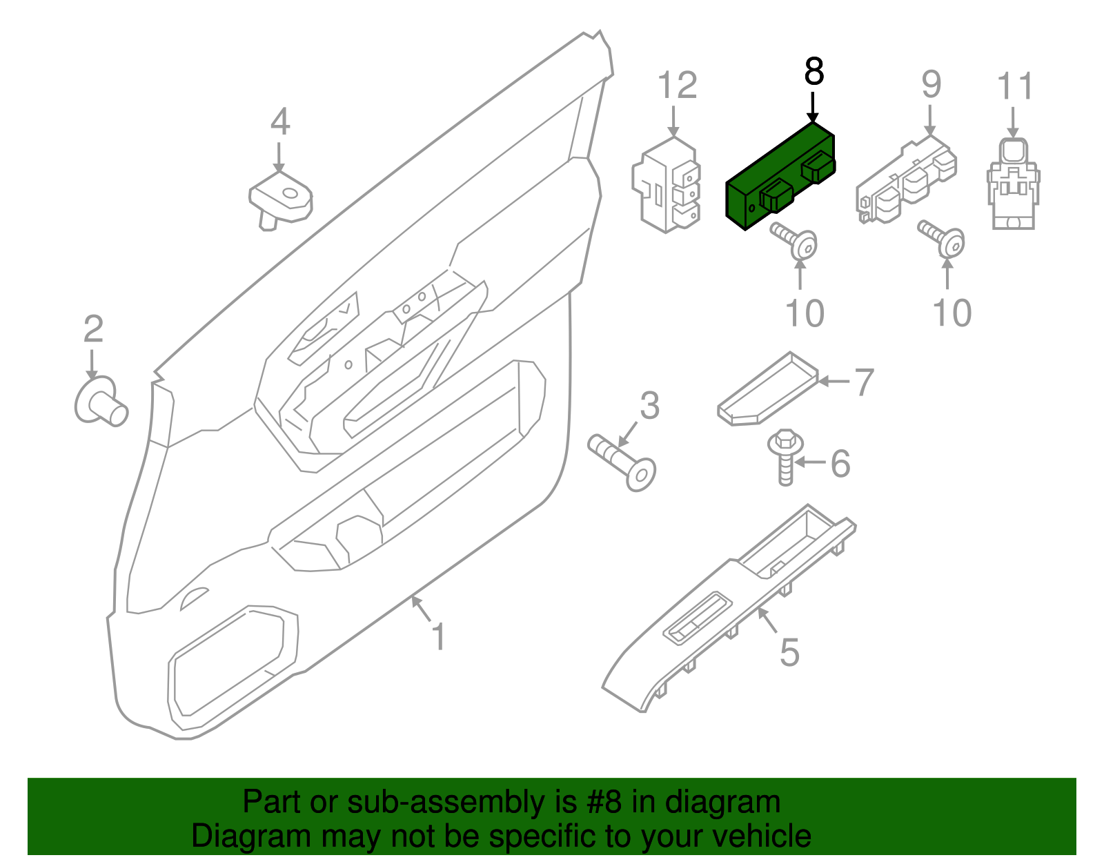 2016-2024 Nissan Window Switch 25411-EZ00A | Nissan Parts Central
