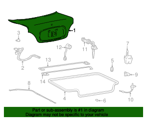 2000-2002 Hyundai Accent Trunk Lid 69200-25010 | Hyundai Wholesale Direct