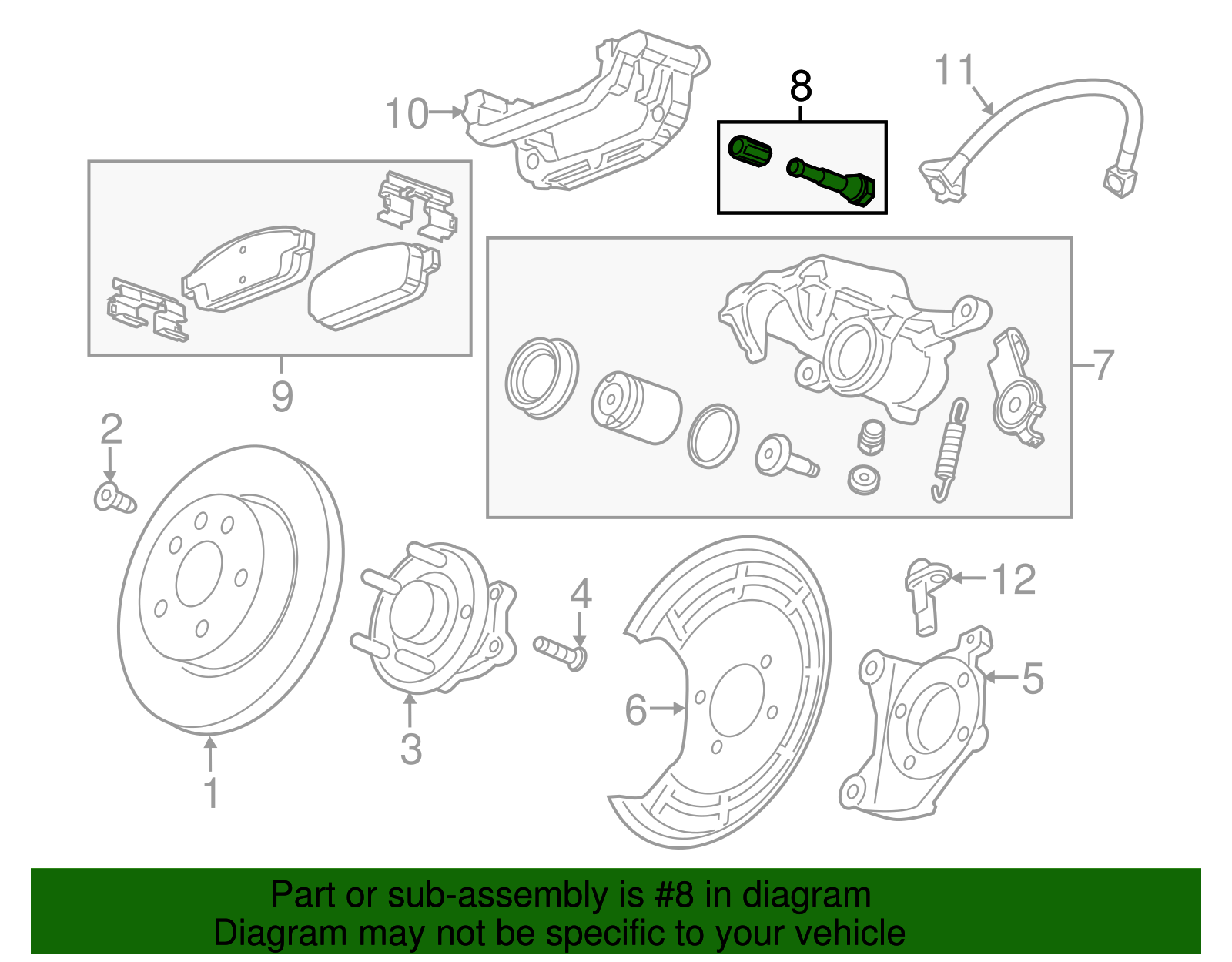 2011-2019 GM Disc Brake Caliper Guide Pin Kit 13584090 GM ...