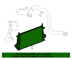 2016-2022 Chevrolet Malibu Turbocharger Intercooler 23336319 | OEM ...