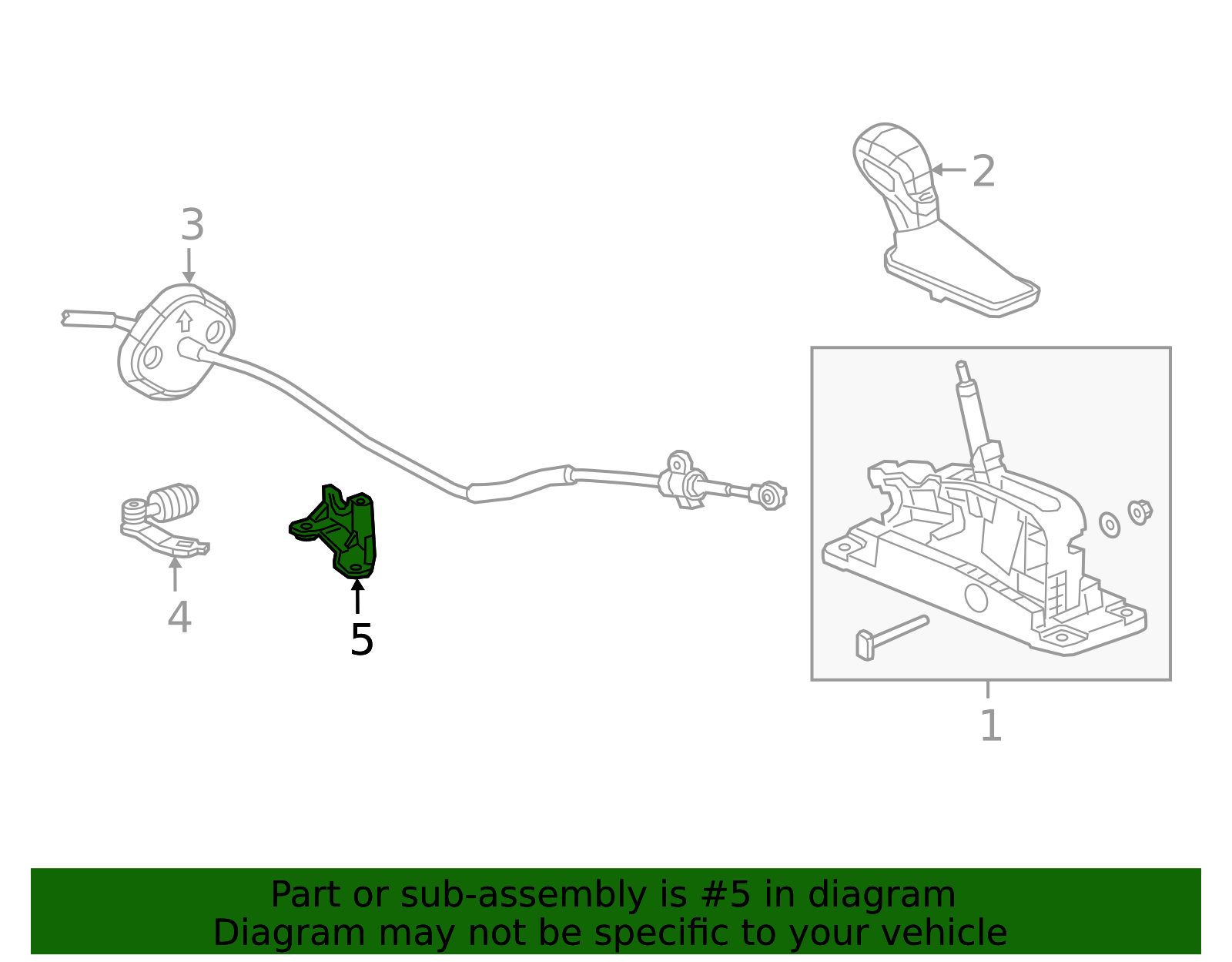 2019-2025 GM Automatic Transmission Range Selector Lever Cable Bracket ...
