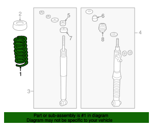1998-2000 Mercedes-Benz Coil Spring 202-324-20-04 | MB OEM Parts