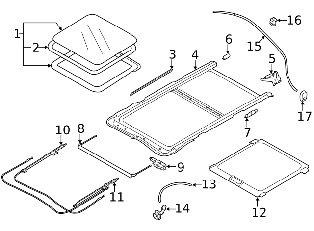 2019-2024 Subaru Forester OEM NEW 2019-21 Subaru Forester Sunroof Glass ...