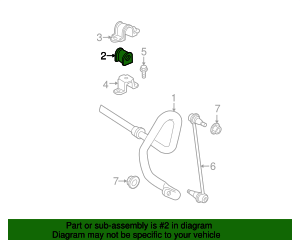 48815-48070 - Suspension Stabilizer Bar Bushing (Front) - 2008-2013 ...