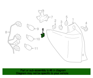 909220004 - Tail Lamp Assembly Grommet - 2005-2018 Subaru | World OEM ...