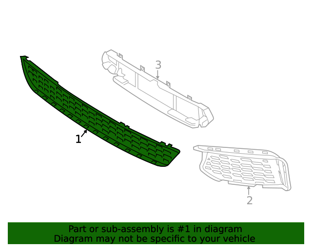 Genuine BMW 51-11-8-072-980 | Lower Grille | FREE Shipping on Most ...
