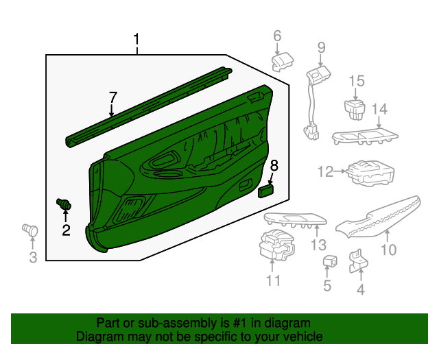 1998-2000 Honda Accord Trim Panel Assembly 83583-S82-A11ZC | Genuine ...