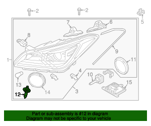 Genuine OEM Low Beam Bulb Part# 18649-55009-H Fits 2006-2018 Hyundai ...