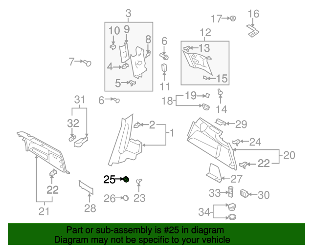 4L0-863-191-A-4PK - Quarter Trim Retainer Ring 2007-2015 Audi Q7 | Audi ...
