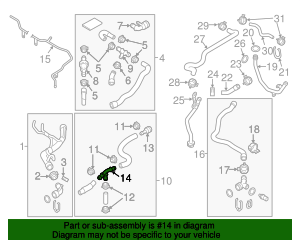 1K0-121-087-N - Cooling System Bypass Line Adapter - 2006-2014 ...
