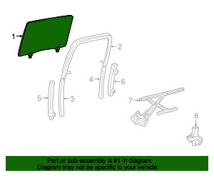 2016-2023 Toyota Tacoma Door Glass 68104-04060 | Toyota Parts Express
