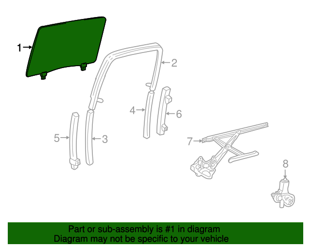 2016-2023 Toyota Tacoma Door Glass 68103-04060 | Toyota Parts