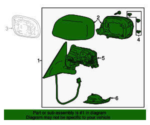 87906-30300-J1 - Door Mirror 2007 Lexus | AutoNationParts.com