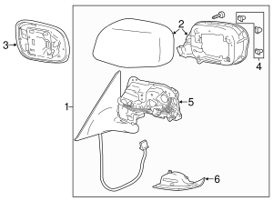 87906-30300-J1 - Door Mirror 2007 Lexus | AutoNationParts.com