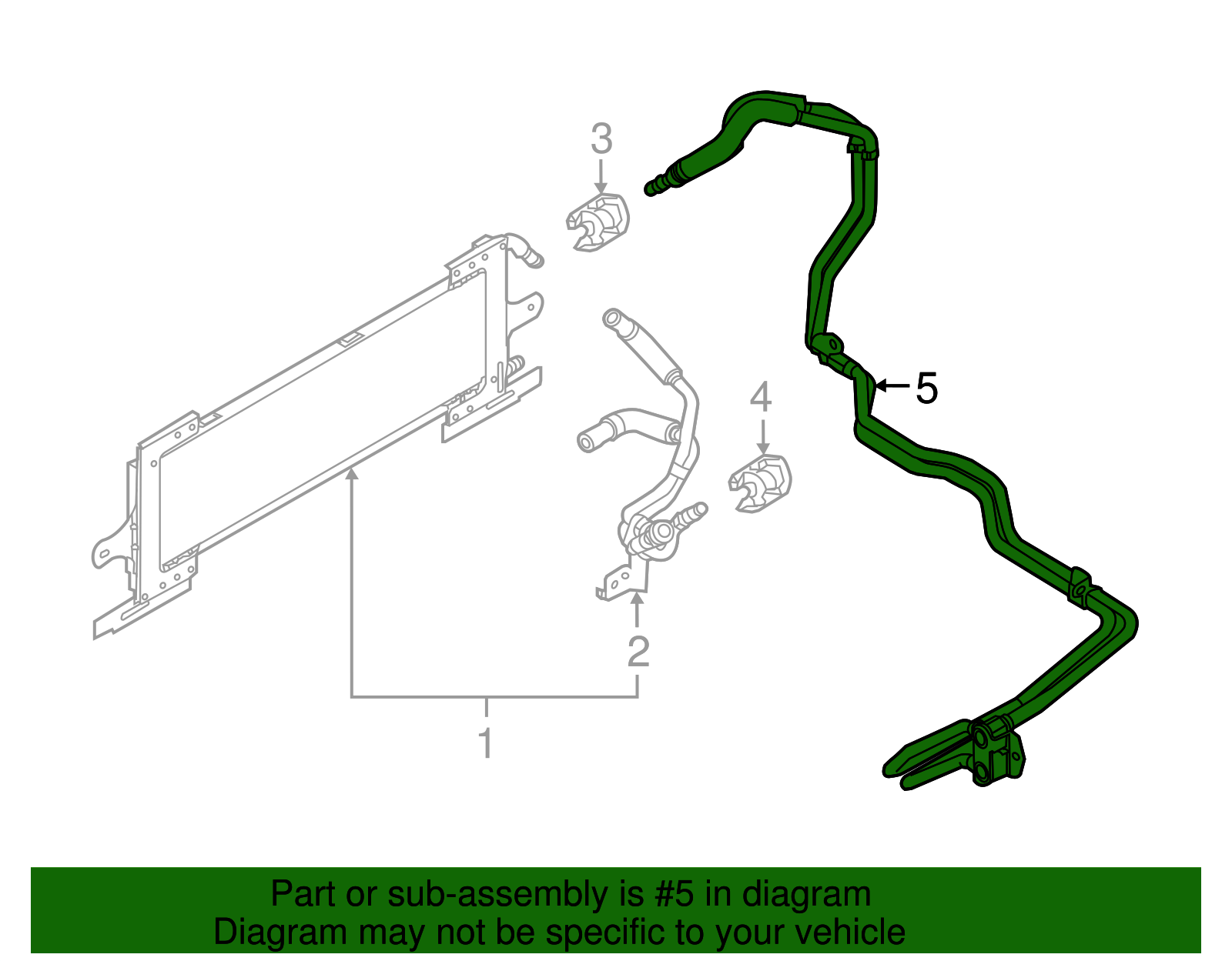 2011-2014 Ford Mustang | Tube Assembly | CR3Z-7R081-A | Walls' Ford Parts