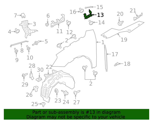 2019-2022 Porsche Cayenne Rear Bracket 958-821-168-01-GRV | OEM Porsche