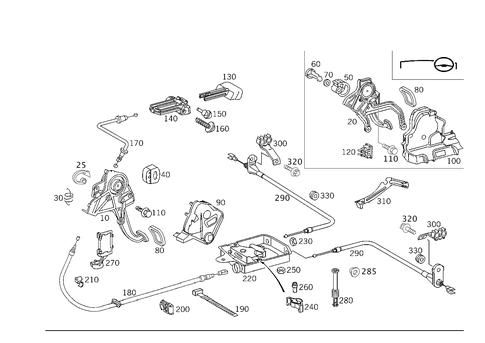 Foot Operated Parking Brake for 2003 Mercedes-Benz CLK 55 AMG ...