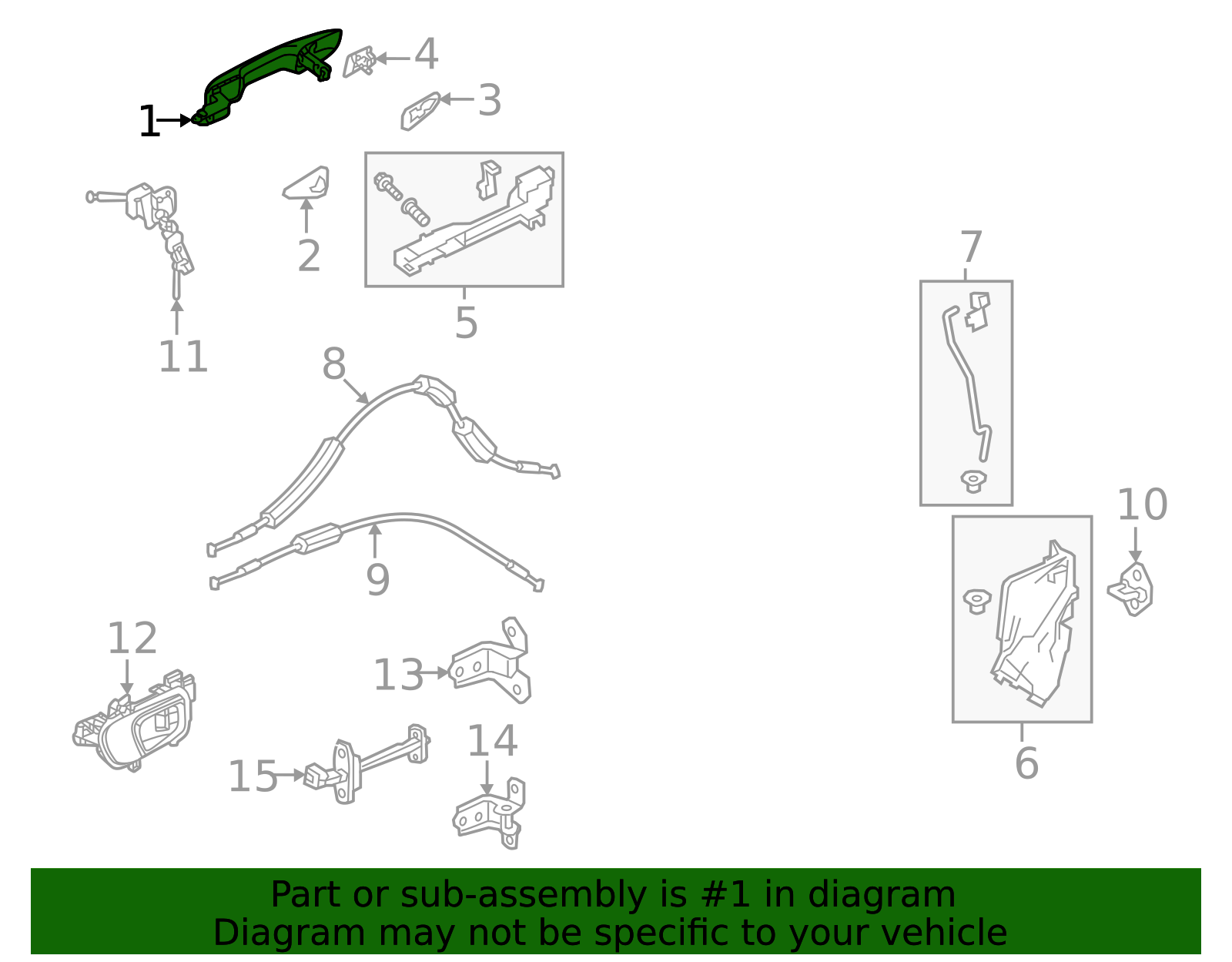 72141-T20-A11ZA - 2022-2025 Honda - Handle, Outside | Genuine Honda Parts
