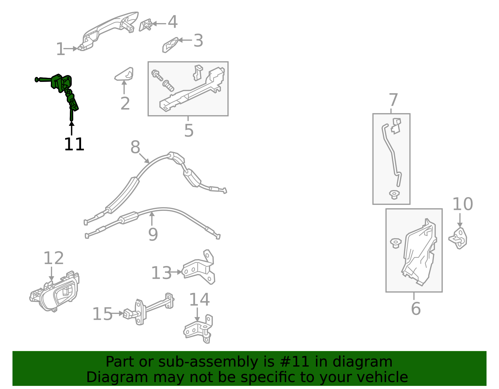 OEM 2023-2024 Honda Civic Door Lock Cylinder 35010-T20-A02 | Honda ...