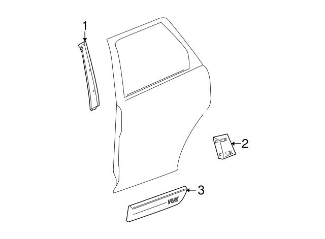 2002-2005 Saturn Vue Lower Molding - Driver's Side (LH) 22699217 ...