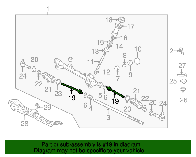 Genuine Inner Tie Rod for 2018-2023 Hyundai | Part# 56540-F2300 ...