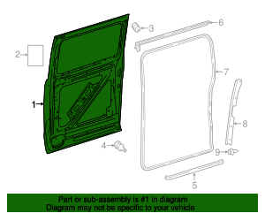 2016-2023 Mercedes-Benz Metris Door Shell 447-740-26-00 | MB Parts Center