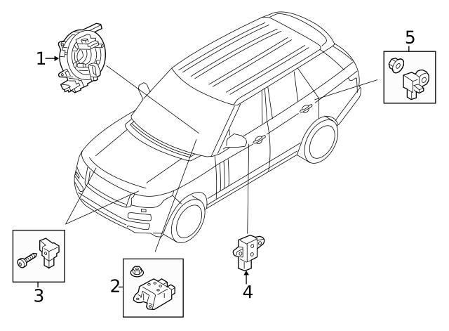 Genuine OEM Side Impact Sens Part# LR138561 Fits 2018-2023 Land Rover ...