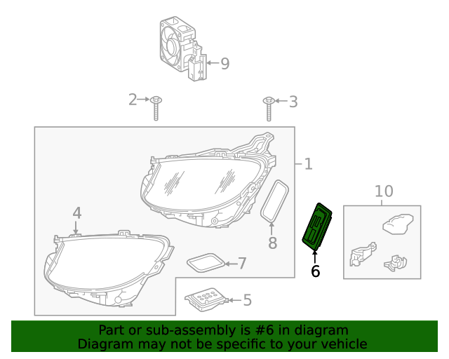 2021-2023 Mercedes-Benz Headlight Control Module 213-900-24-34 ...