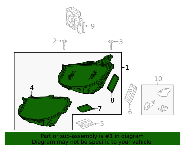2139063510 - Headlamp Assembly 2021-2023 Mercedes-Benz ...