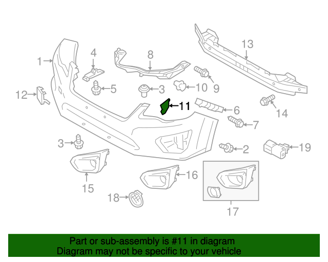 2012-2017 Subaru Radiator Assembly Side Seal 57780FJ000 | Subaru Parts ...