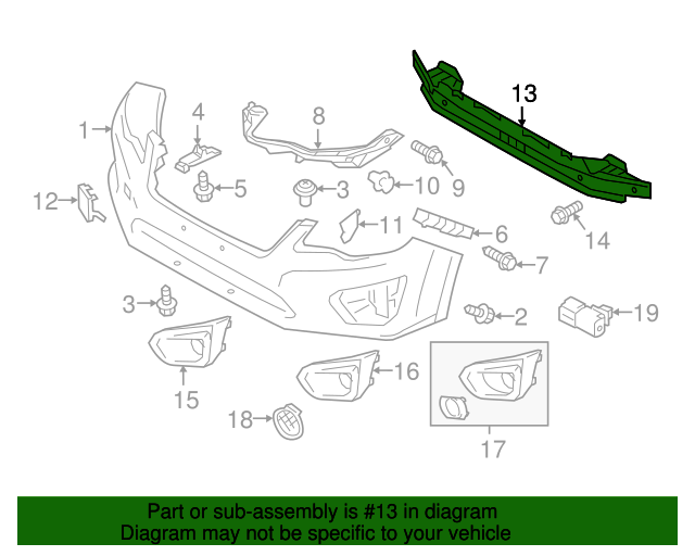 2012-2013 Subaru OEM NEW 12-13 Subaru Impreza XV Crosstrek Beam ...