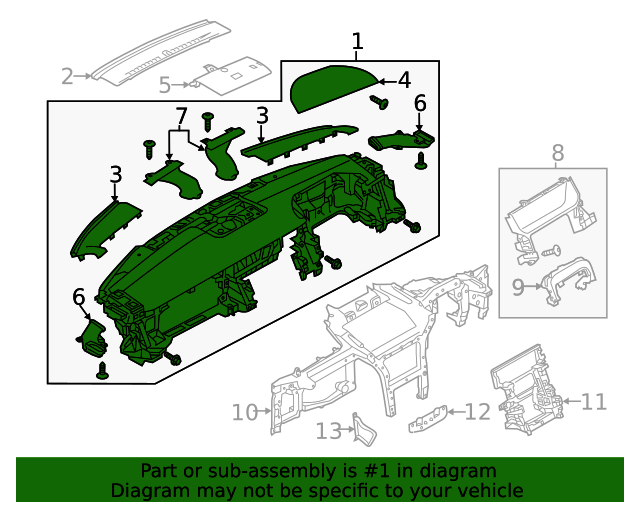 Genuine OEM Instrument Panel Part# LR104396 Fits 2018-2022 Land Rover ...