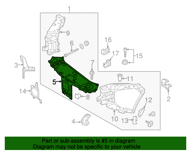 222-620-99-01 - Radiator Support Tie Bar 2014-2020 Mercedes-Benz ...