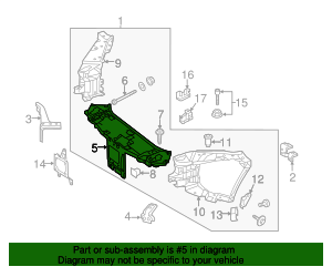 222-620-99-01 - Radiator Support Tie Bar 2014-2020 Mercedes-Benz ...