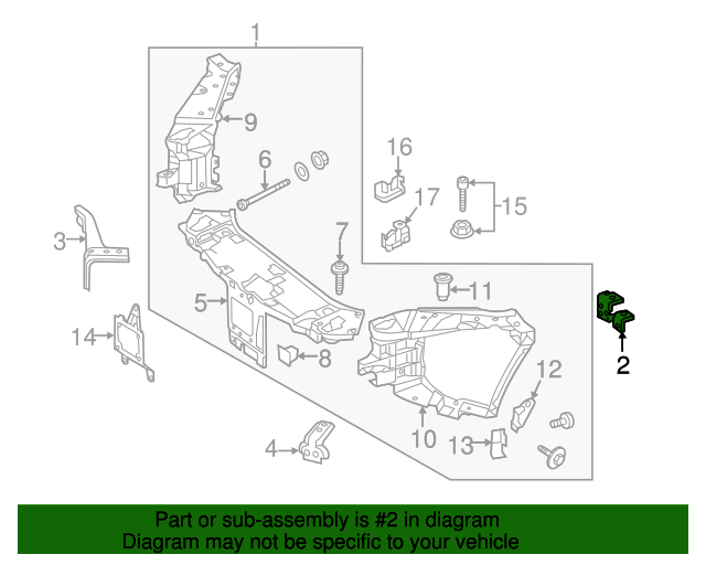 2014-2020 Mercedes-Benz Radiator Support Bracket 222-620-02-42 | MB OEM ...